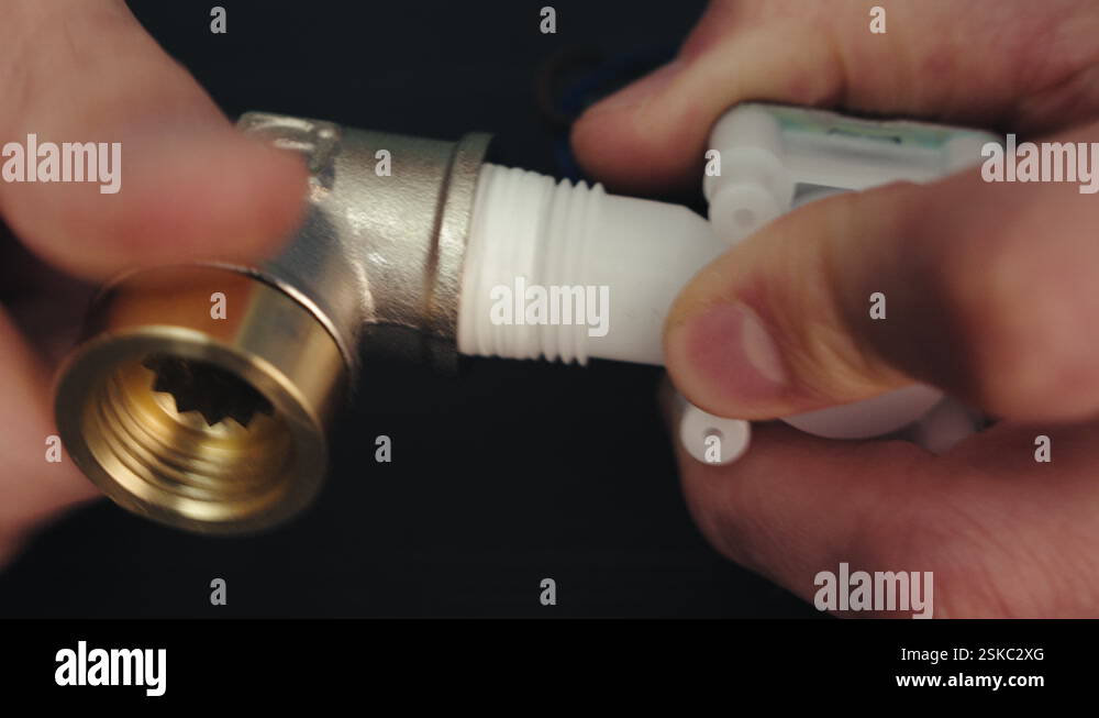 Sealing and Fixing: Applying Thread Seal Tape and Sealant to Plumbing ...