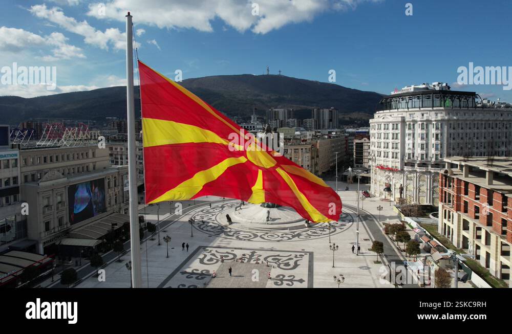 National macedonian flag Stock Videos & Footage - HD and 4K Video Clips ...