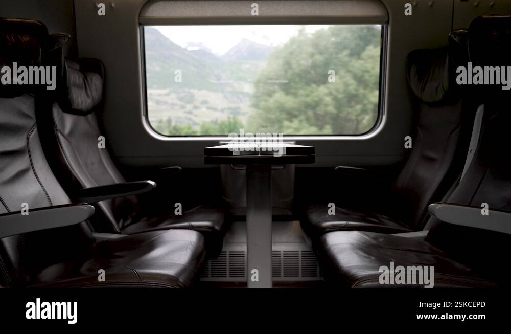 Four Empty Business Class Seats Opposite Each Other In Carriage Of ...
