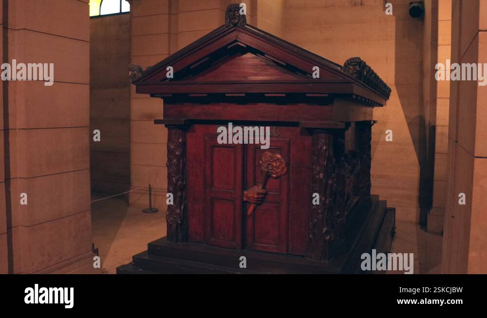 Burial place of Jean-Jacques Rousseau at the Pantheon in Paris, France ...