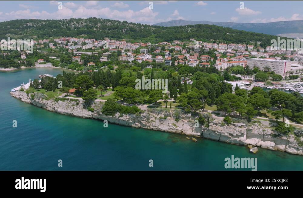 Aerial View Of Sustipan Memorial Park And Marina In Split, Croatia ...