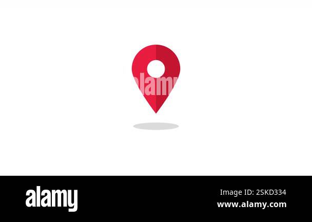 Bold Location Pin Animation. This 4k video features an animation of a ...