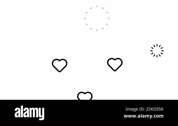 Hearts Rising and Fading into the Air. This 4k video features a ...