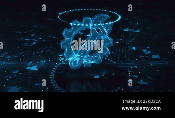 Management setting gear maintenance and fixing hologram symbol appears ...