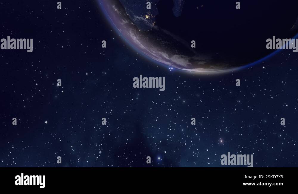 Earth Spinning in Space from Space 4K Cosmic Motion Stock Video Footage ...