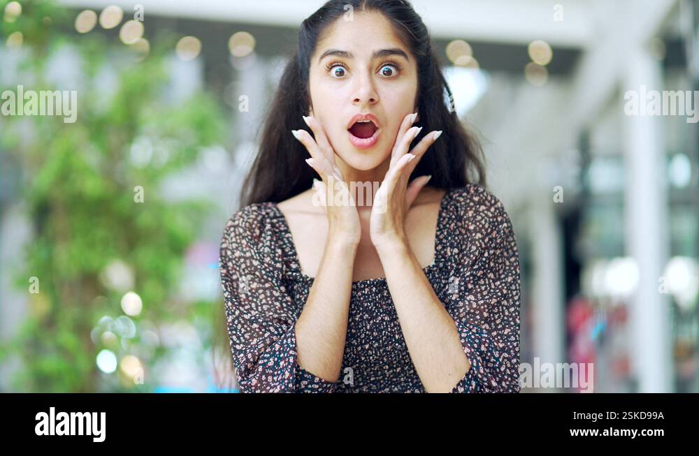 Indian young woman shocked expression Stock Videos & Footage - HD and ...