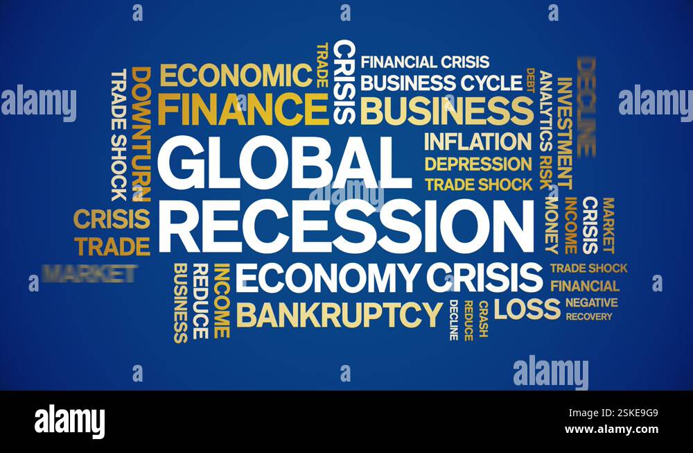 Global Recession animated word cloud,animation kinetic typography ...