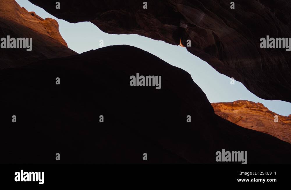 4k, road through the Siq Gorge, the symbol of the city of Petra Wadi ...