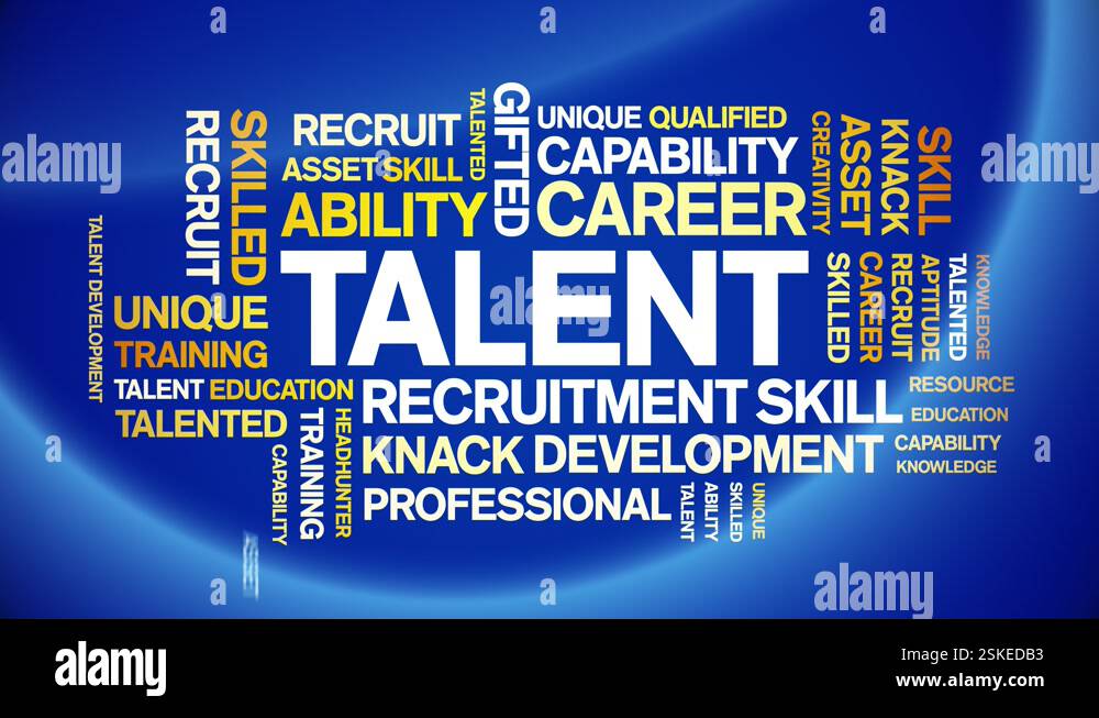 Talent animated word cloud,animation tag text kinetic typography ...
