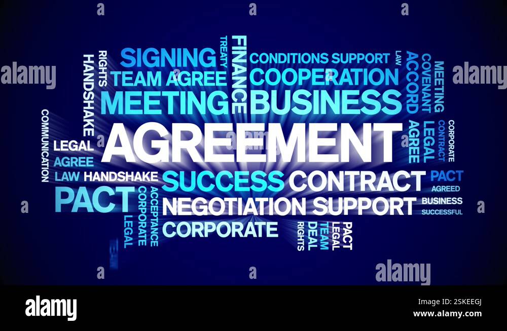 Agreement animated word cloud,animation text kinetic typography ...
