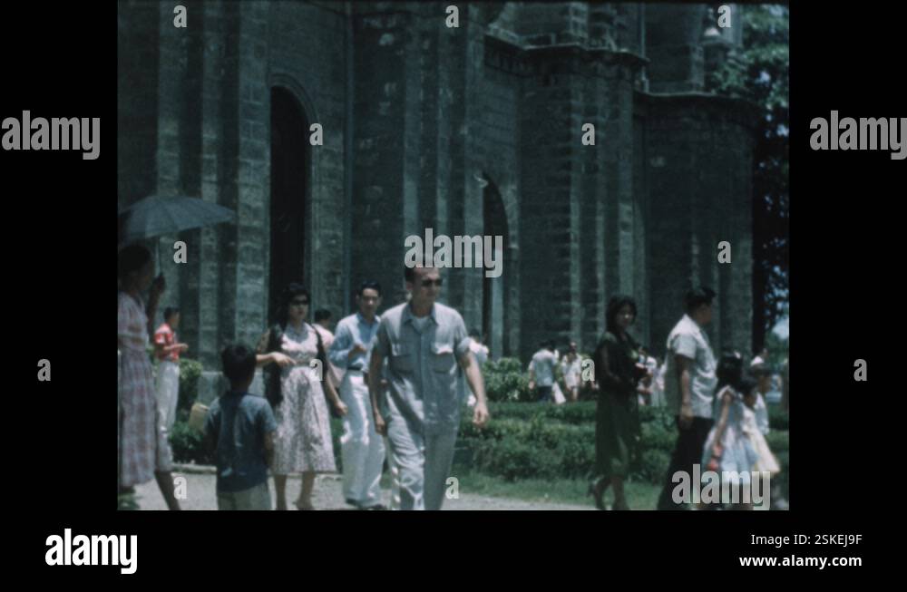 1960s: People exiting building Stock Video Footage - Alamy