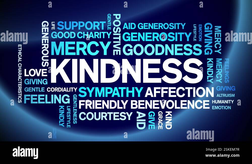 Kindness animated word cloud,animation tag kinetic typography seamless ...