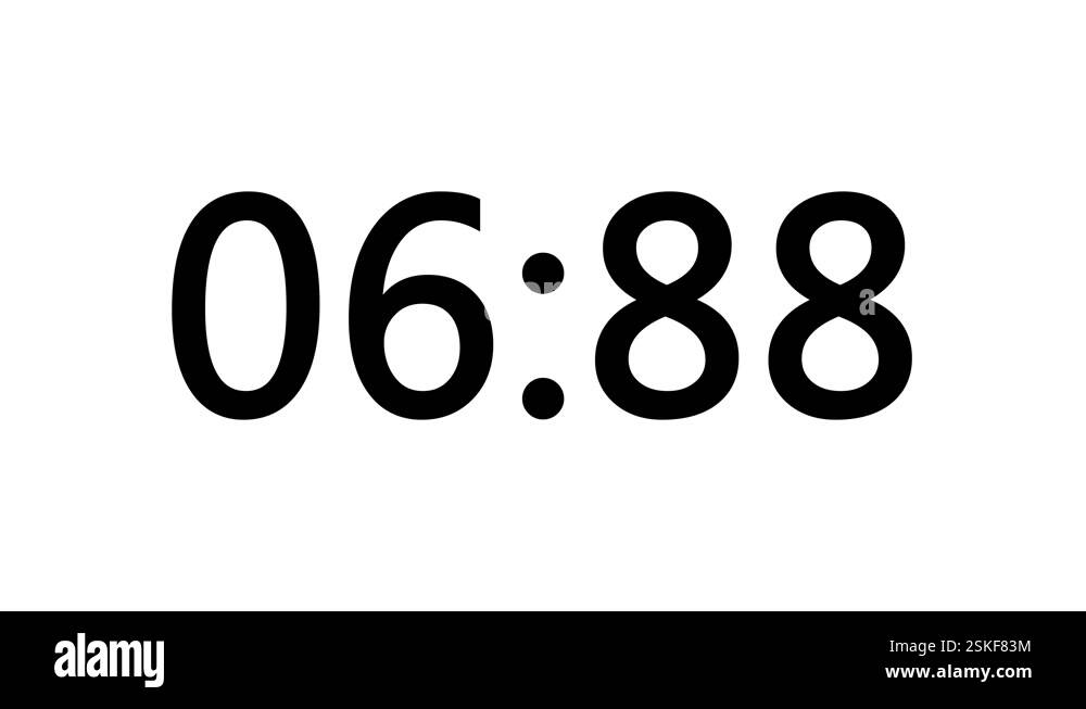 15 seconds digital timer, big black numbers on white screen Stock Video ...