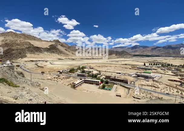 Leh, Ladakh, India 18 July 2022. The beautiful top view of the ...
