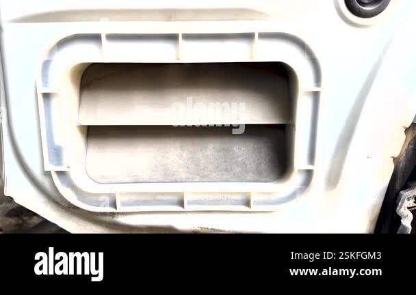 Rear air vent of car body close-up. The vents are usually positioned ...