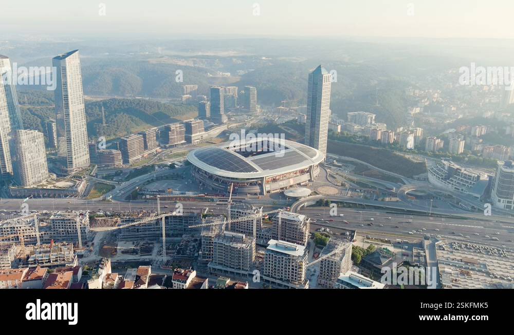 Istanbul, Turkey. Skyscrapers in Istanbul. Rams Park Stadium. District ...