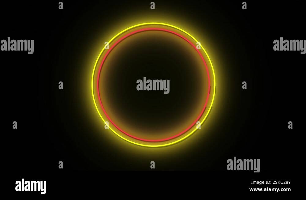 Animation neon red yellow circles Stock Videos & Footage - HD and 4K ...