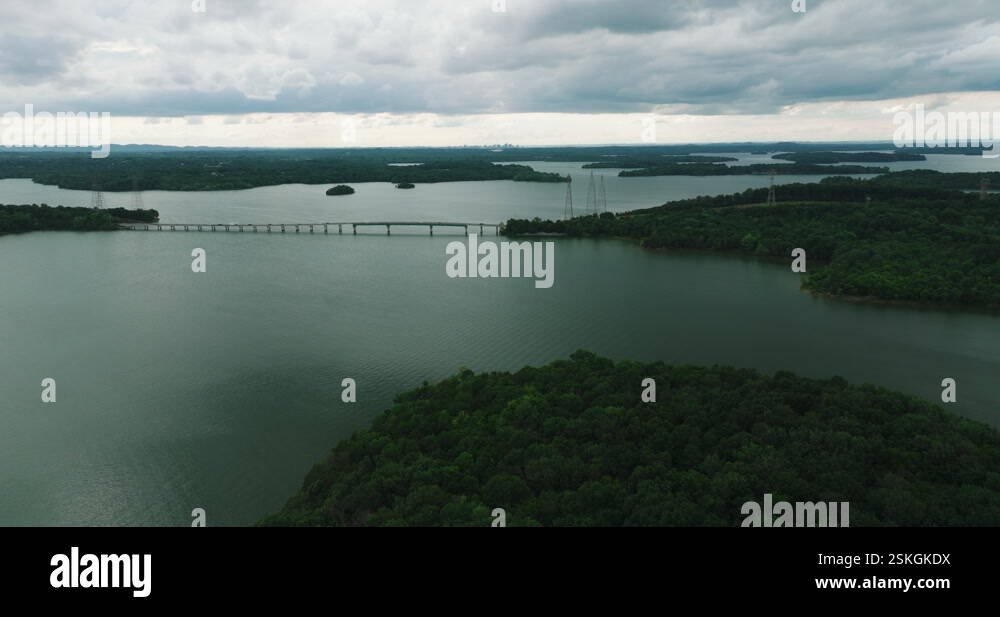 Panorama Of Percy Priest Lake Reservoir At Long Hunter State Park In ...