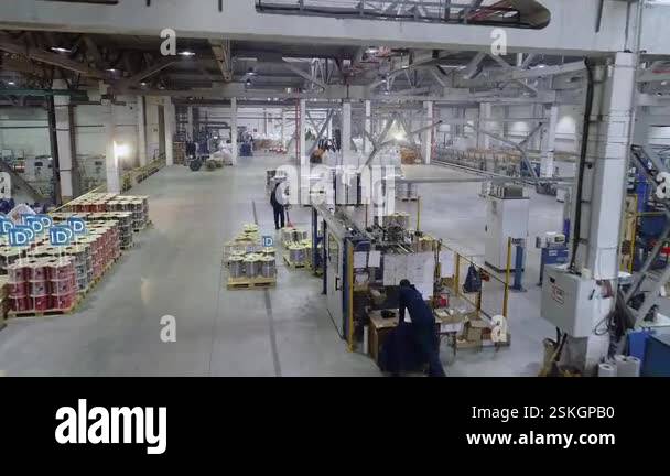 Modern warehouse concept. Large warehouse of a modern factory ...