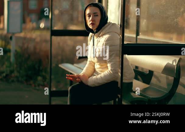 Woman lonely street bus stop Stock Videos & Footage - HD and 4K Video ...