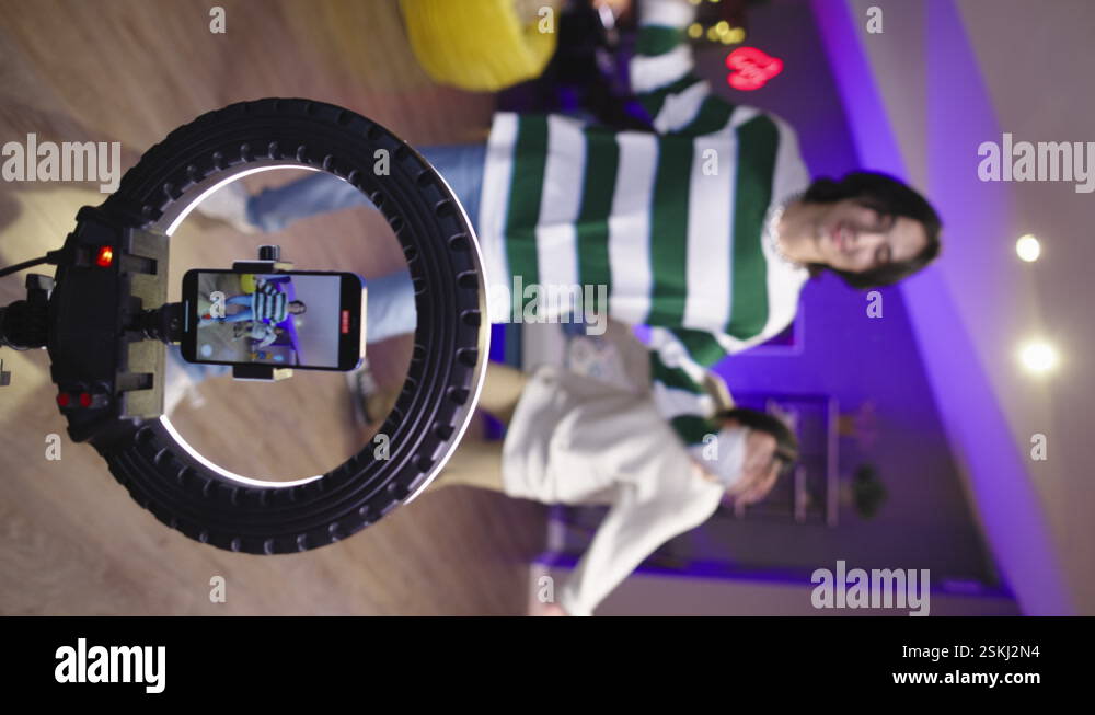 Two Gen Z Asian friends K-pop dancers record trending reels for social ...