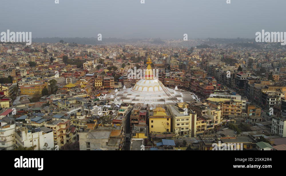 Boudhanath Stupa, UNESCO Heritage Site in Kathmandu Nepal. Peaceful 4k ...