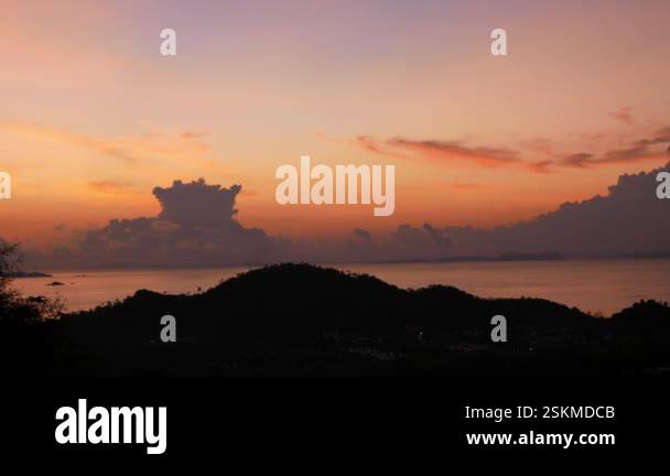 aerial landscape view at Monkey Hill view point in Phuket thailand with ...
