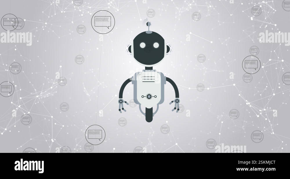 Animation ai robot icon digital Stock Videos & Footage - HD and 4K ...