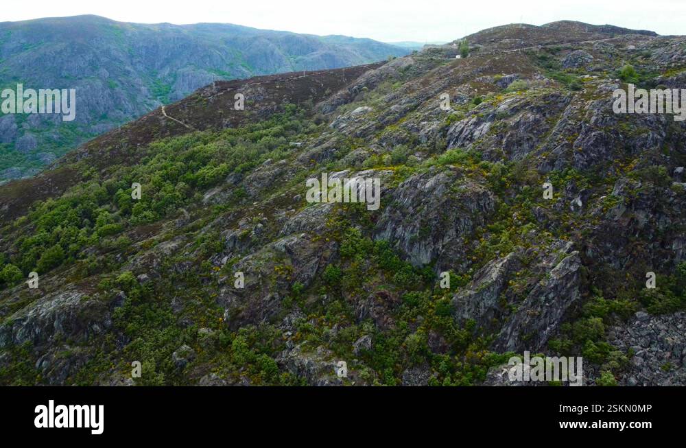 Pico el fraile and canon del rio tera aerial overview panoramic, zamora ...