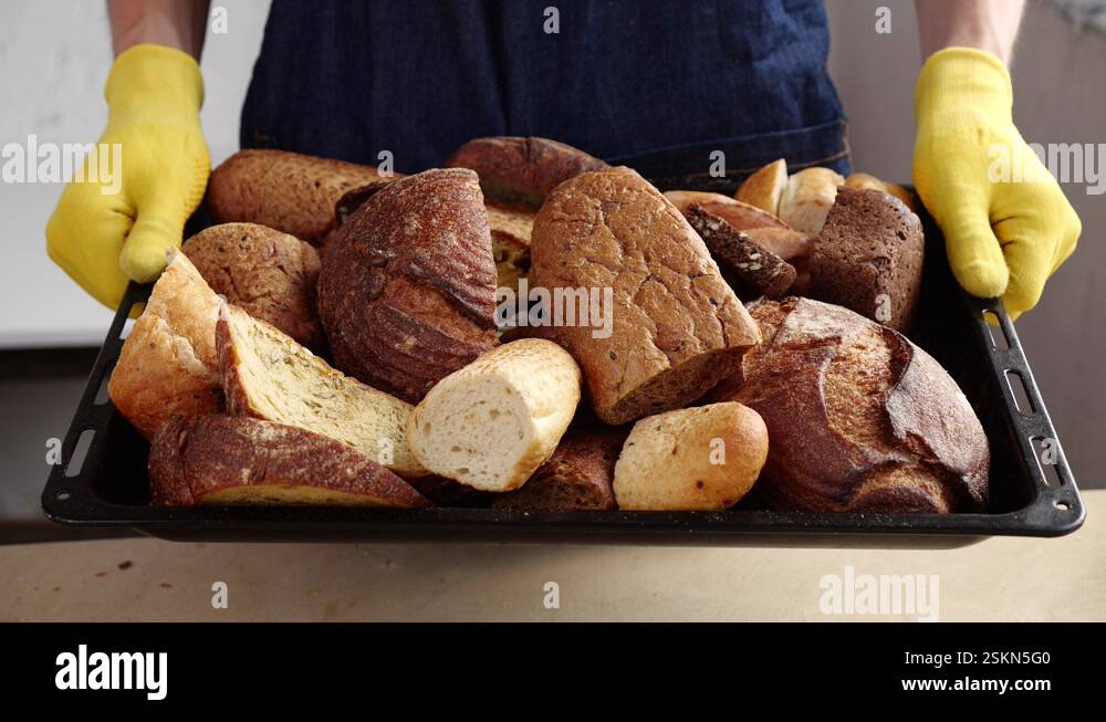 Unsold bread waste reduction. Food industries waste. Recycling bread ...