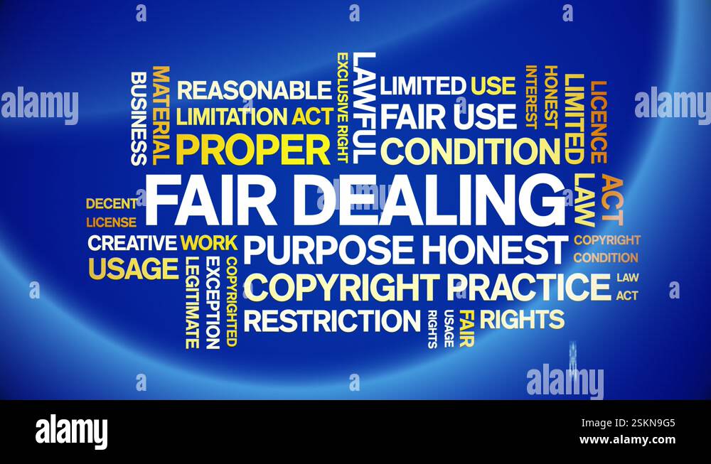 Fair Dealing animated word cloud,animation kinetic typography seamless ...