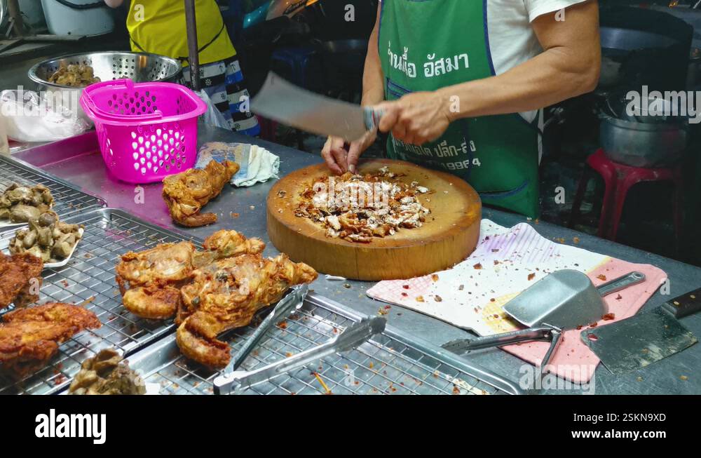 Traditional thai food stand on a street market Stock Videos & Footage ...
