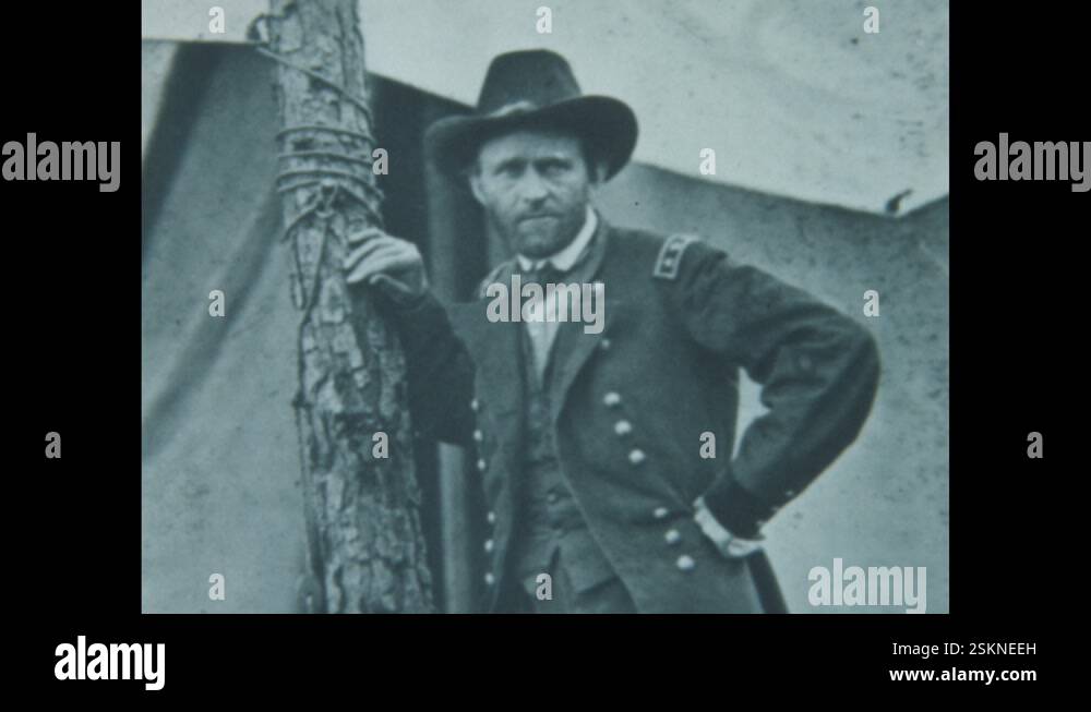 1960s: Photograph of American civil war general Ulysses S Grant Stock Video Footage - Alamy