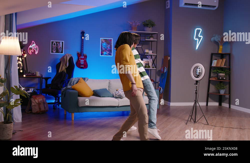 Two Gen Z Asian friends K-pop dancers record trending reels for social ...