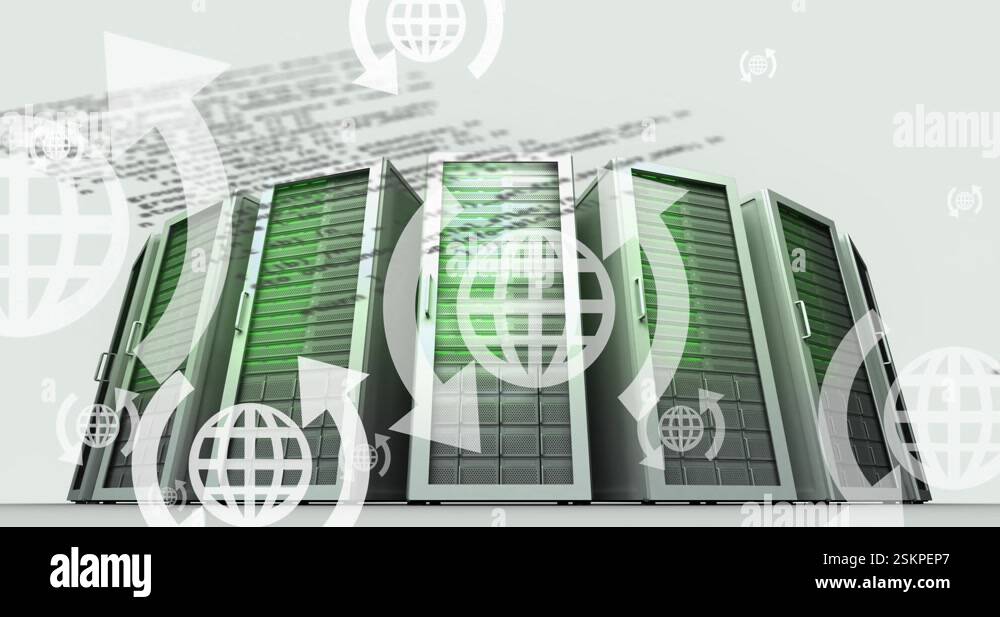 Animation globe arrows icons computer Stock Videos & Footage - HD and 4K Video Clips - Alamy