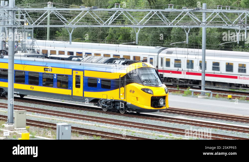 Intercity Nieuwe Generatie train of the Dutch Railways Stock Video ...