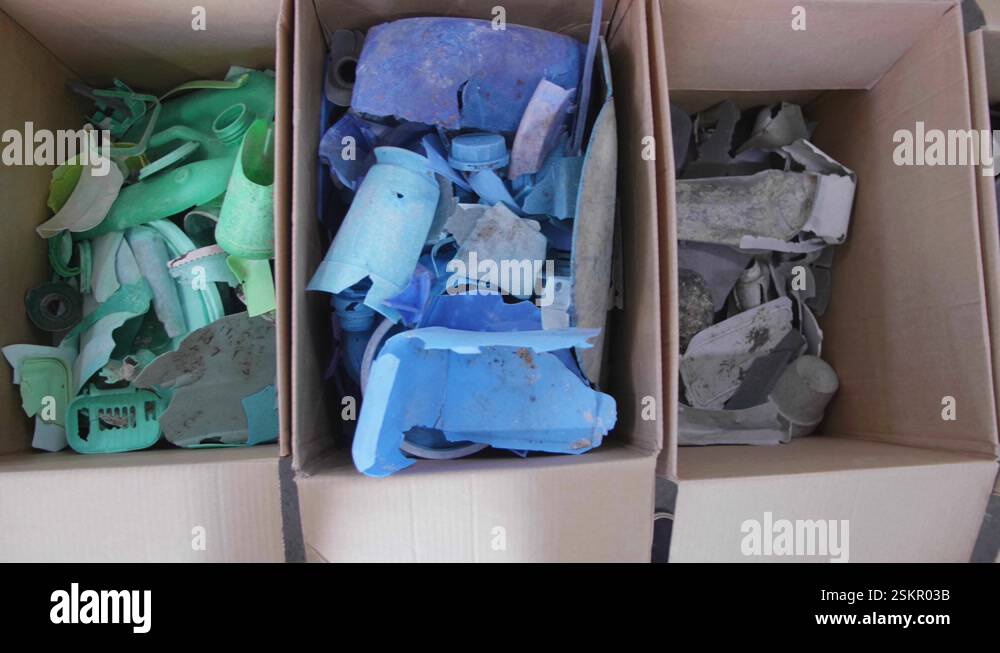 Plastic Waste Management; Color Sorting Scraps Of Plastic Debris Found ...