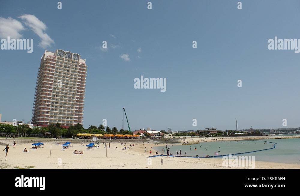CHATAN-CHO, OKINAWA, JAPAN : View of Chatan Sunset Beach in daytime ...