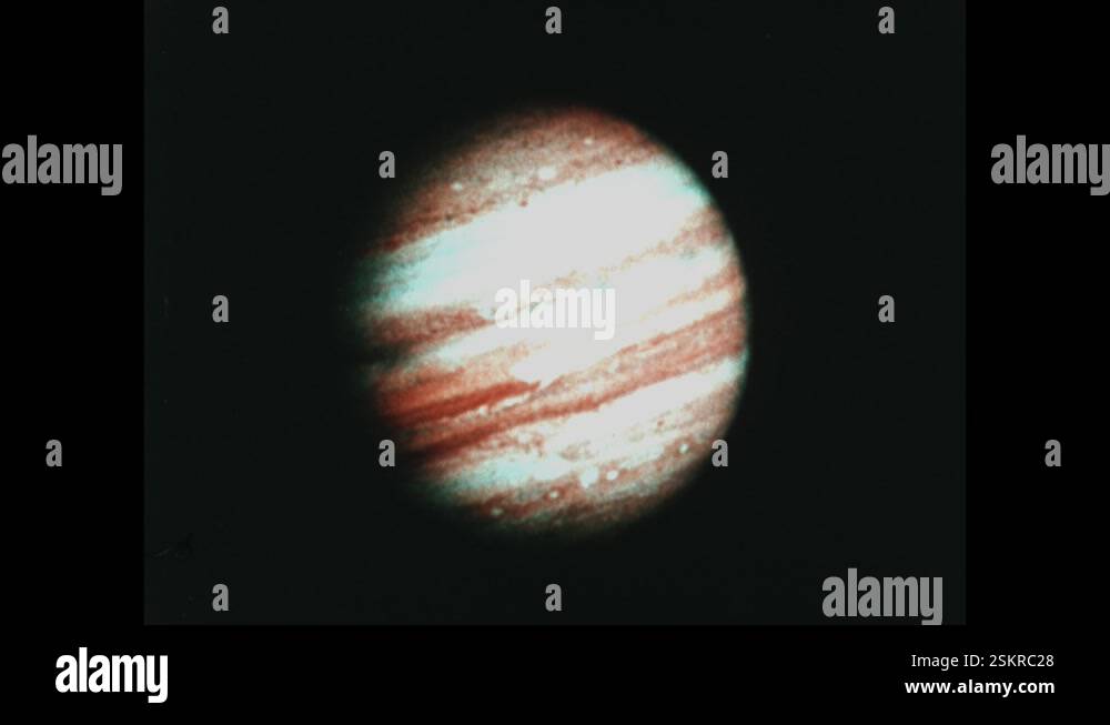 1980s: Time lapse images of Jupiter rotating. Animation of moon ...