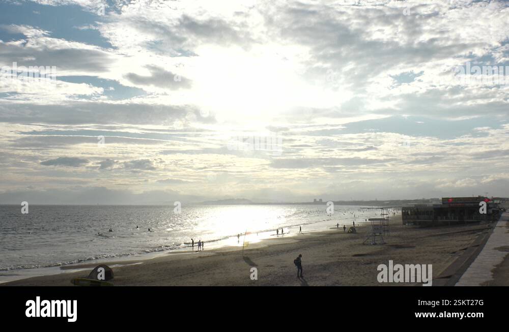 FUJISAWA, JAPAN : View of Enoshima beach at Shonan area in sunset Stock ...