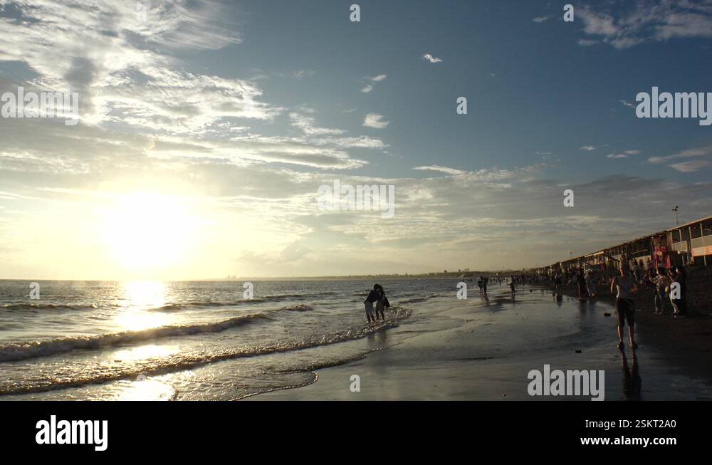 FUJISAWA, JAPAN : View of Enoshima beach at Shonan area in sunset Stock ...