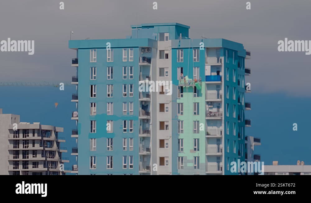 Building cradle on facade Stock Videos & Footage - HD and 4K Video ...