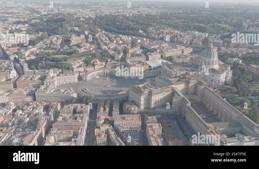A-Log. Rome, Italy. View of the Vatican. Basilica di San Pietro, Piazza ...