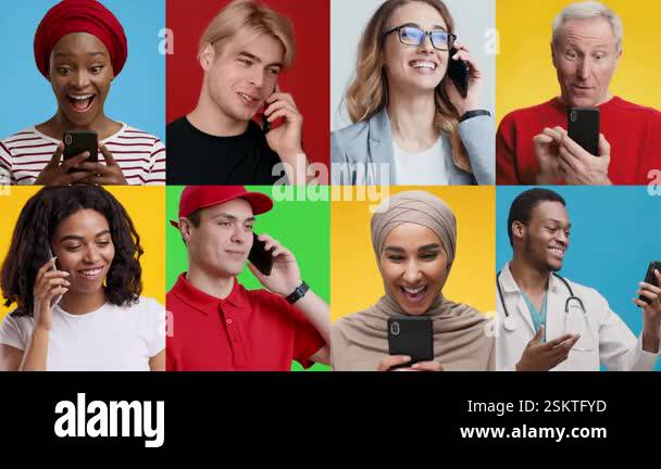 A vibrant collage features individuals from various backgrounds talking ...
