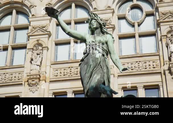 HAMBURG, GERMANY - MARCH 27, 2022: Statue of Hygieia, the goddess of ...