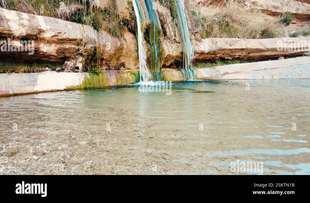 a waterfall in the middle of the sahara desert algeria Biskra Stock ...