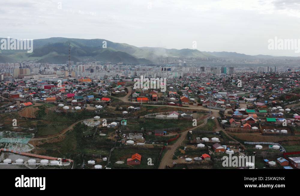 Overview Of Famous Ulaanbaatar Capital Of Mongolia, the Ger District ...