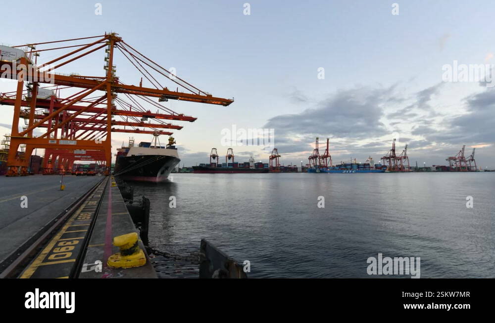 Shipping container area at a port Stock Videos & Footage - HD and 4K ...