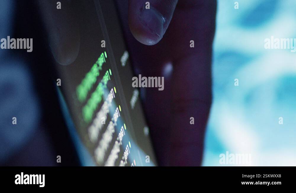 Vertical video AI professional runs code in data center Stock Video Footage - Alamy