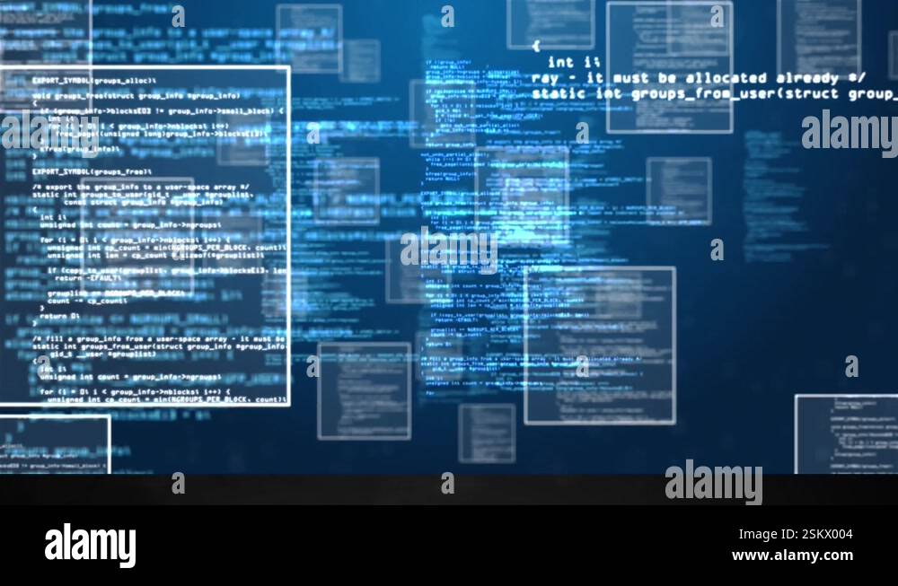 Animation squares over computer language Stock Videos & Footage - HD ...